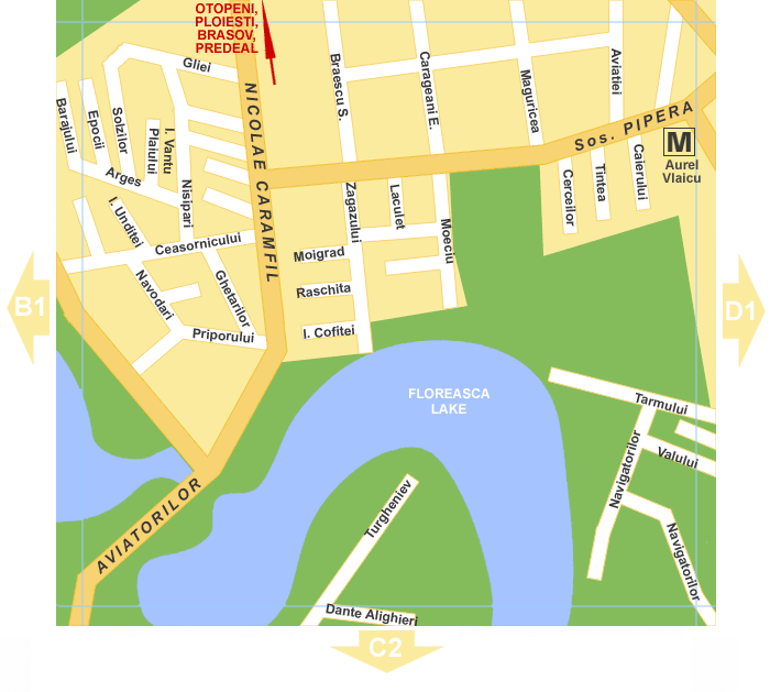 Bucharest Map - (Hotels and Attractions)- C1